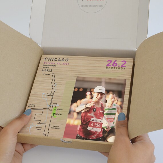 Chicago Marathon Photo Frame Personalized Running Photo - Etsy