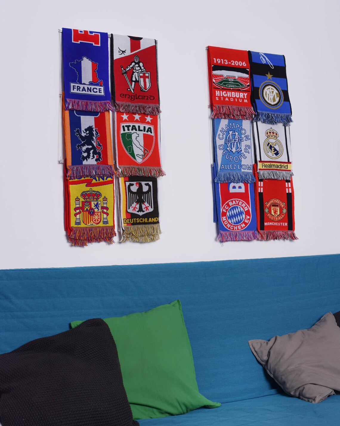 Sport Scarfs Display Rack Football Soccer Scarves Display - Etsy