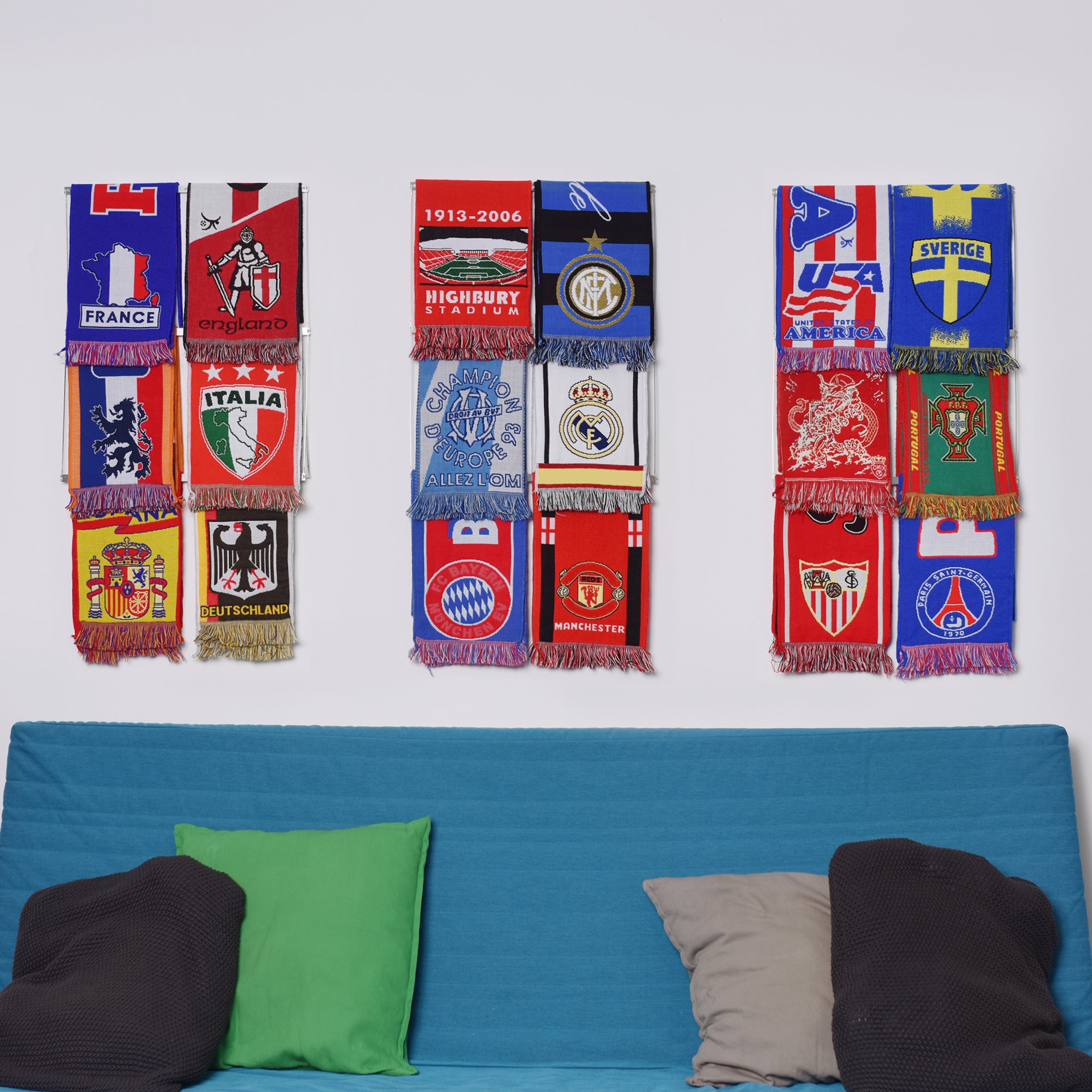 Sport Scarfs Display Rack Football Soccer Scarves Display - Etsy