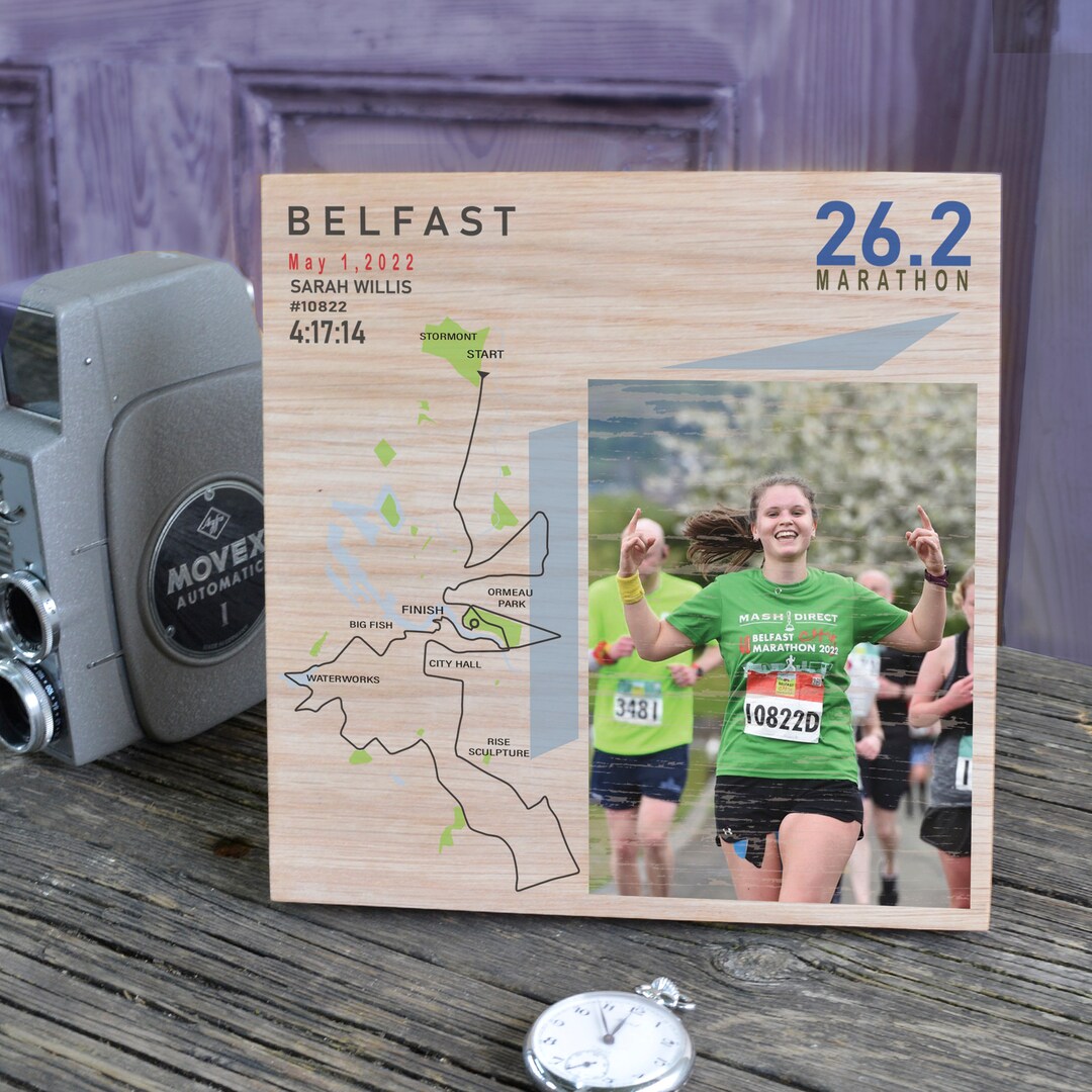 Belfast Marathon Photo Frame Personalized - Running Photo Printed on ...
