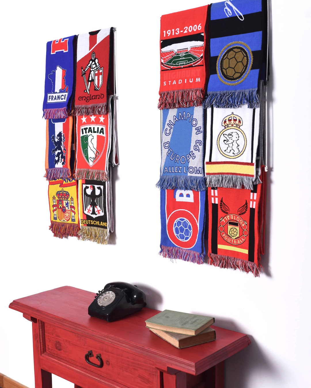 Sport Scarfs Display Rack- Football Soccer Scarves Display Holder ...