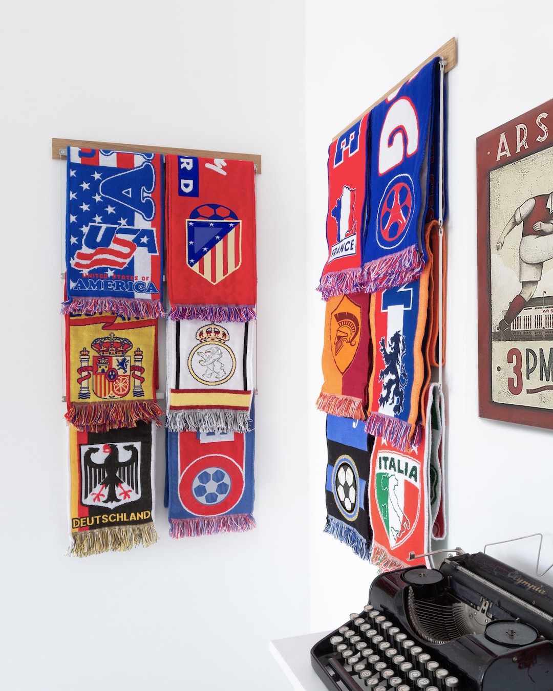 Sport Scarfs Display Rack- Football Soccer Scarves Display Holder ...