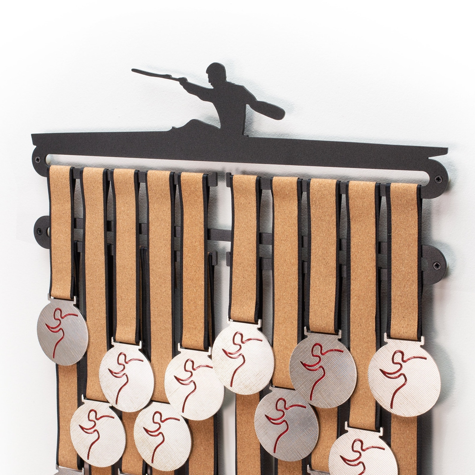 Canoeing Black Medal Display Double Hanger, Kayak Medal Holder, Medal ...