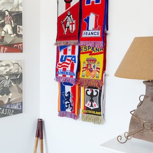 Sport Scarfs Display Rack- Football Soccer Scarves Display Holder ...