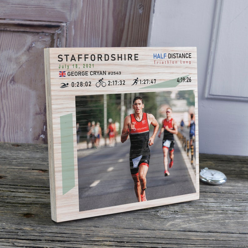 Triathlon Photo Frame Personalized - Full and Half Distance Photo ...