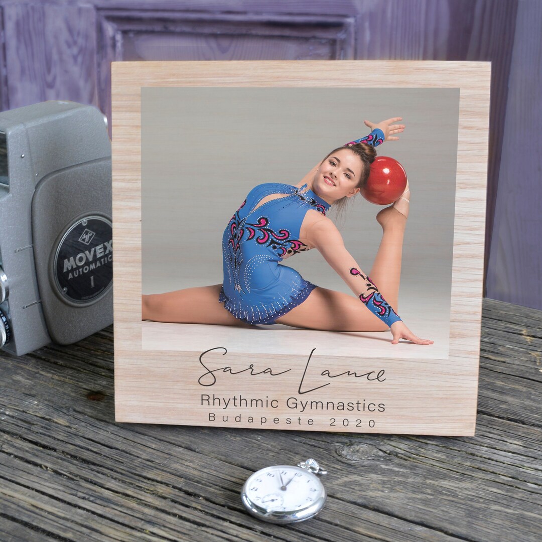 Gymnastic Photo Frame Personalized - Your Photo Printed on Wood - Gift ...