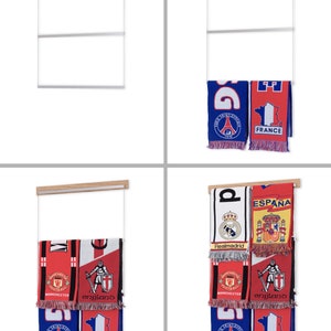 Sport Scarfs Display Rack Football Soccer Scarves Display - Etsy