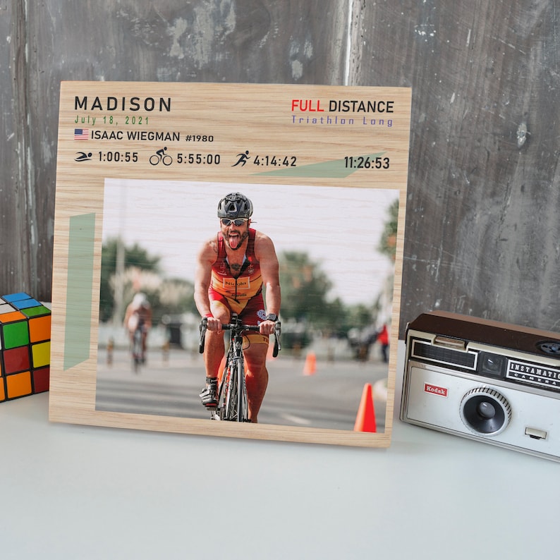 Triathlon Photo Frame Personalized Full and Half Distance - Etsy