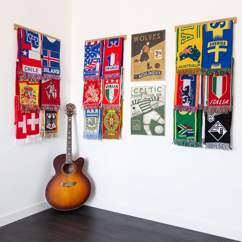 Sport Scarfs Display Rack Football Soccer Scarves Display - Etsy