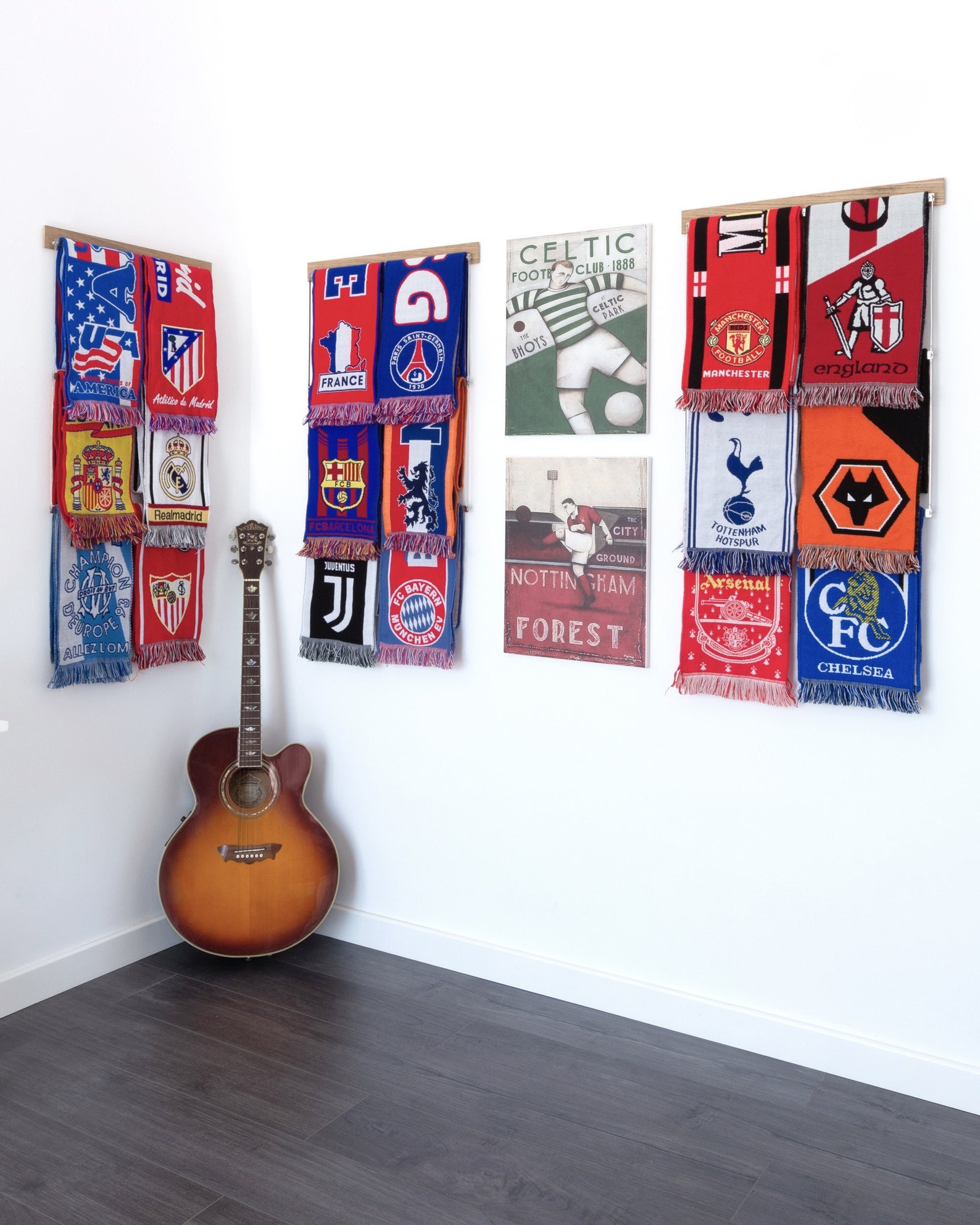 Sport Scarfs Display Rack Football Soccer Scarves Display - Etsy