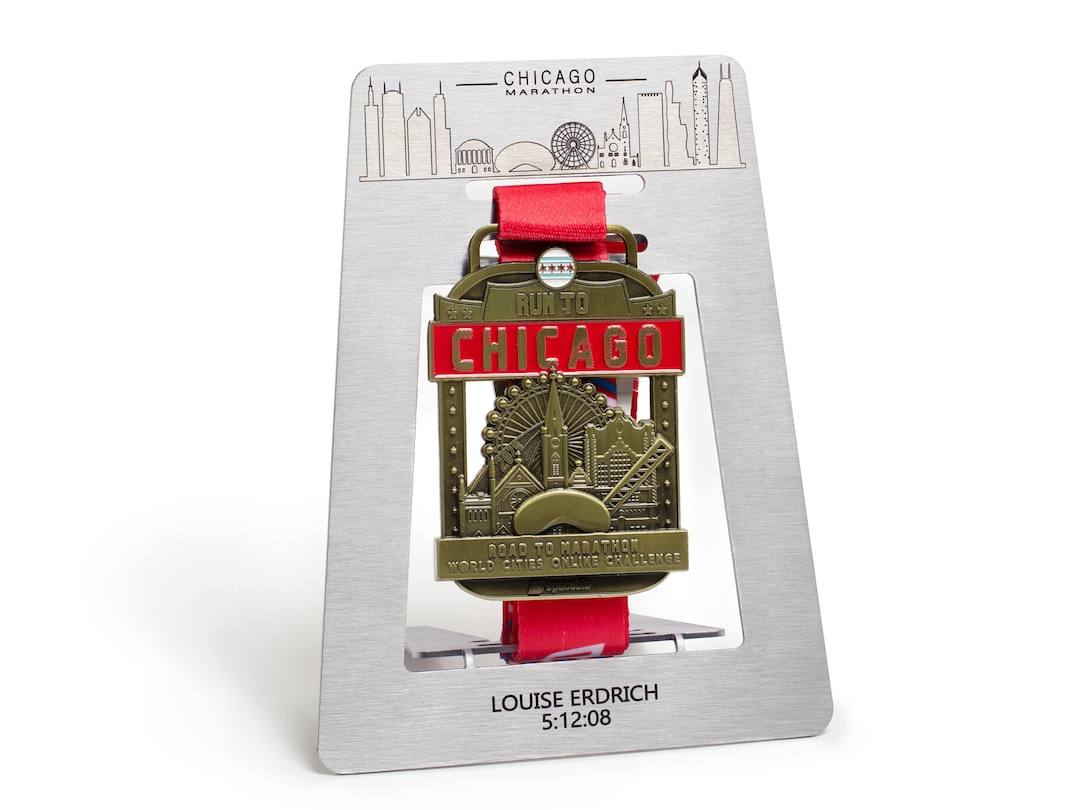 Chicago Marathon Medal Display Personalized - High-quality Stainless ...