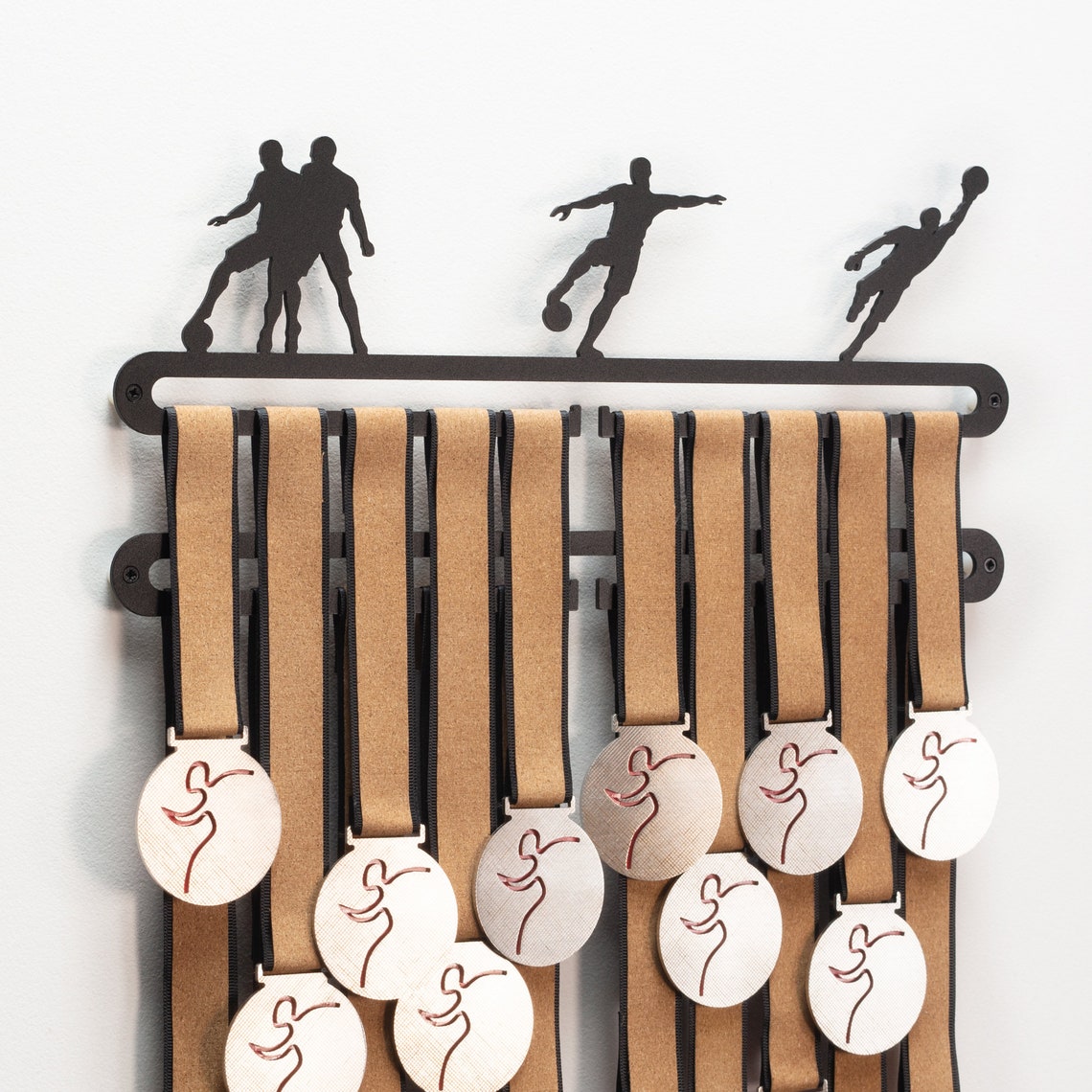 Football Soccer Medal Display Double Hanger, Medal Hanger, Medal ...