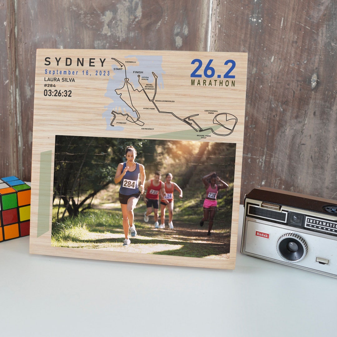 Sydney Marathon Photo Frame Personalized - Running Photo Printed on ...