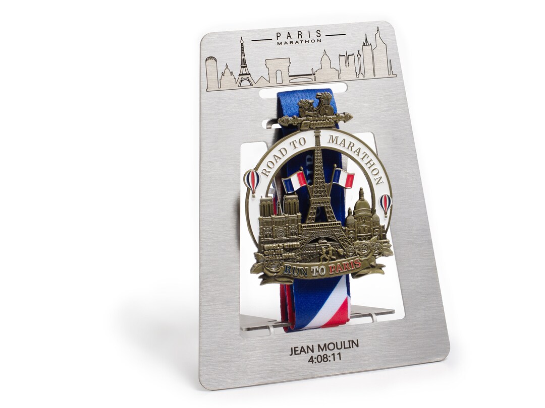 Paris Marathon Medal Display Personalized - High-quality Stainless ...