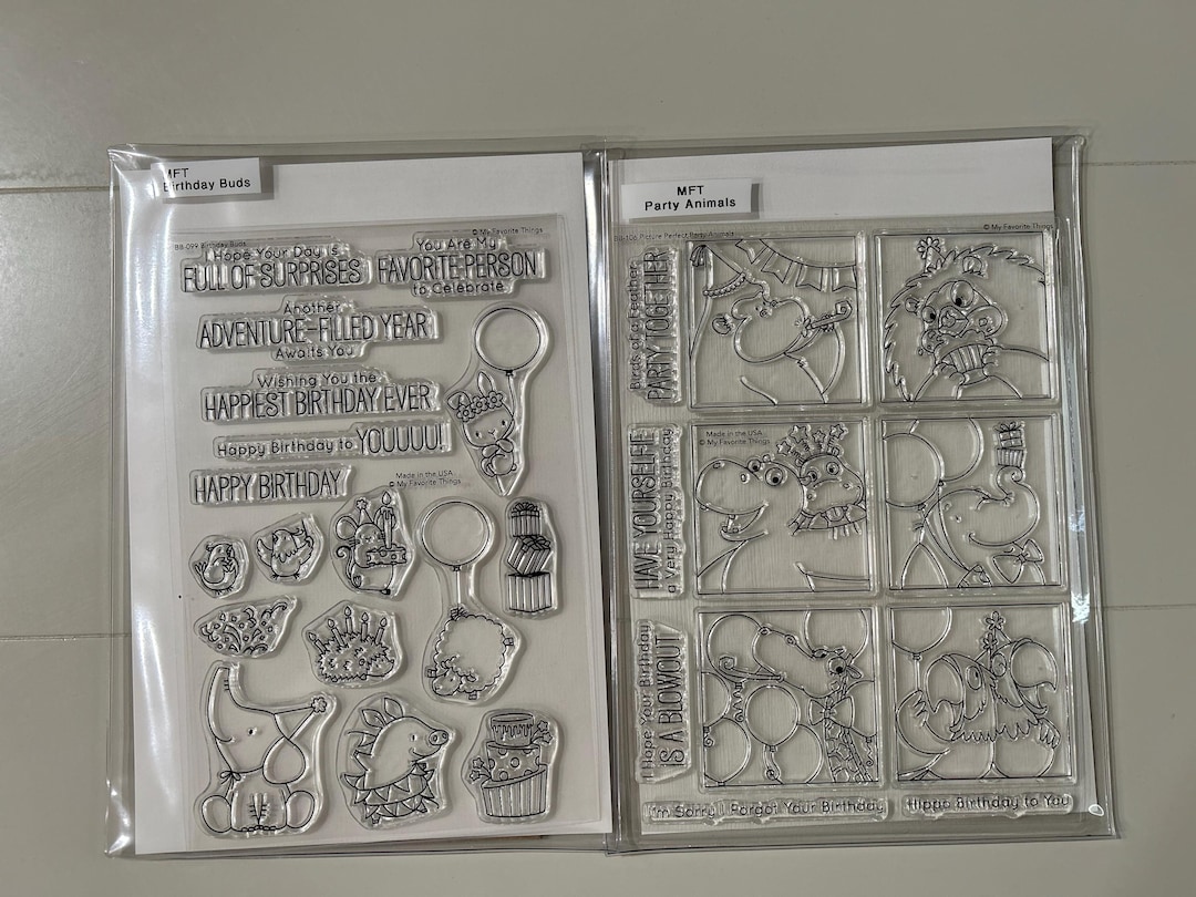 My Favorite Things Stamp Sets: Party Animals and Birthday Buds - Etsy