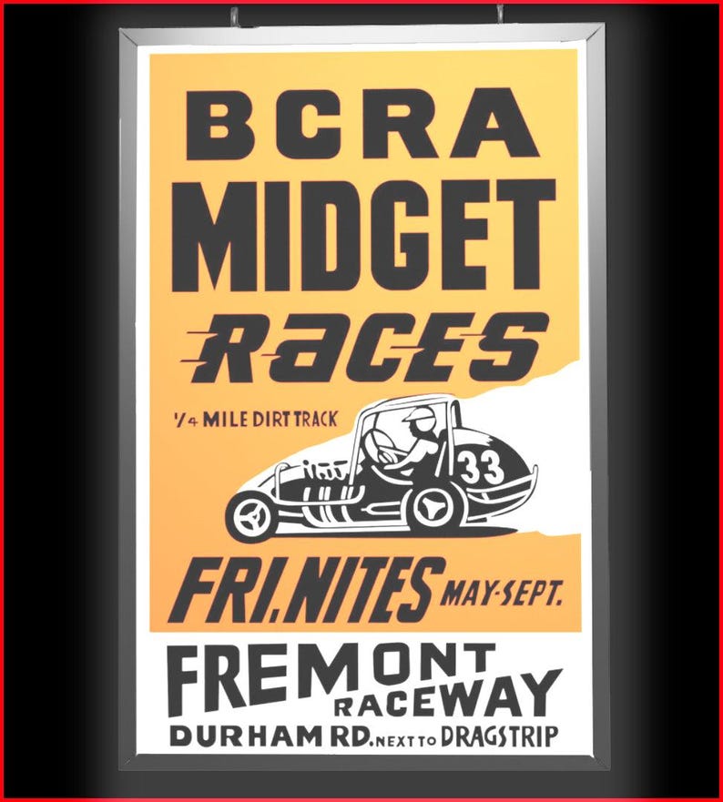 Midget Dirt Car Racing (24 Inch) - Etsy