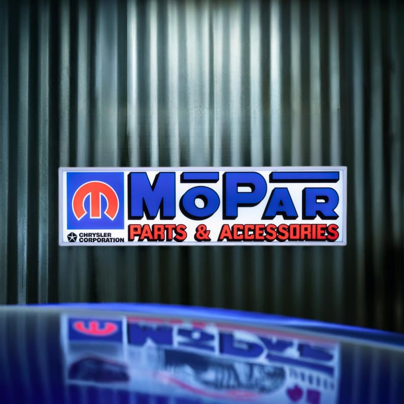 Mopar Parts and Accessories 37 Inch Backlit LED Lighted Sign Mopar ...