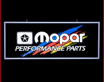 Mopar Parts Vertical 24 Inch Backlit LED Lighted Sign Mopar Performance ...