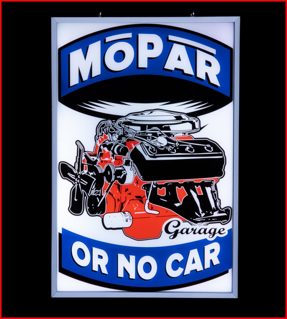 Mopar or No Car Engine 24 Inch Backlit LED Lighted Sign 1MPGARV03 - Etsy