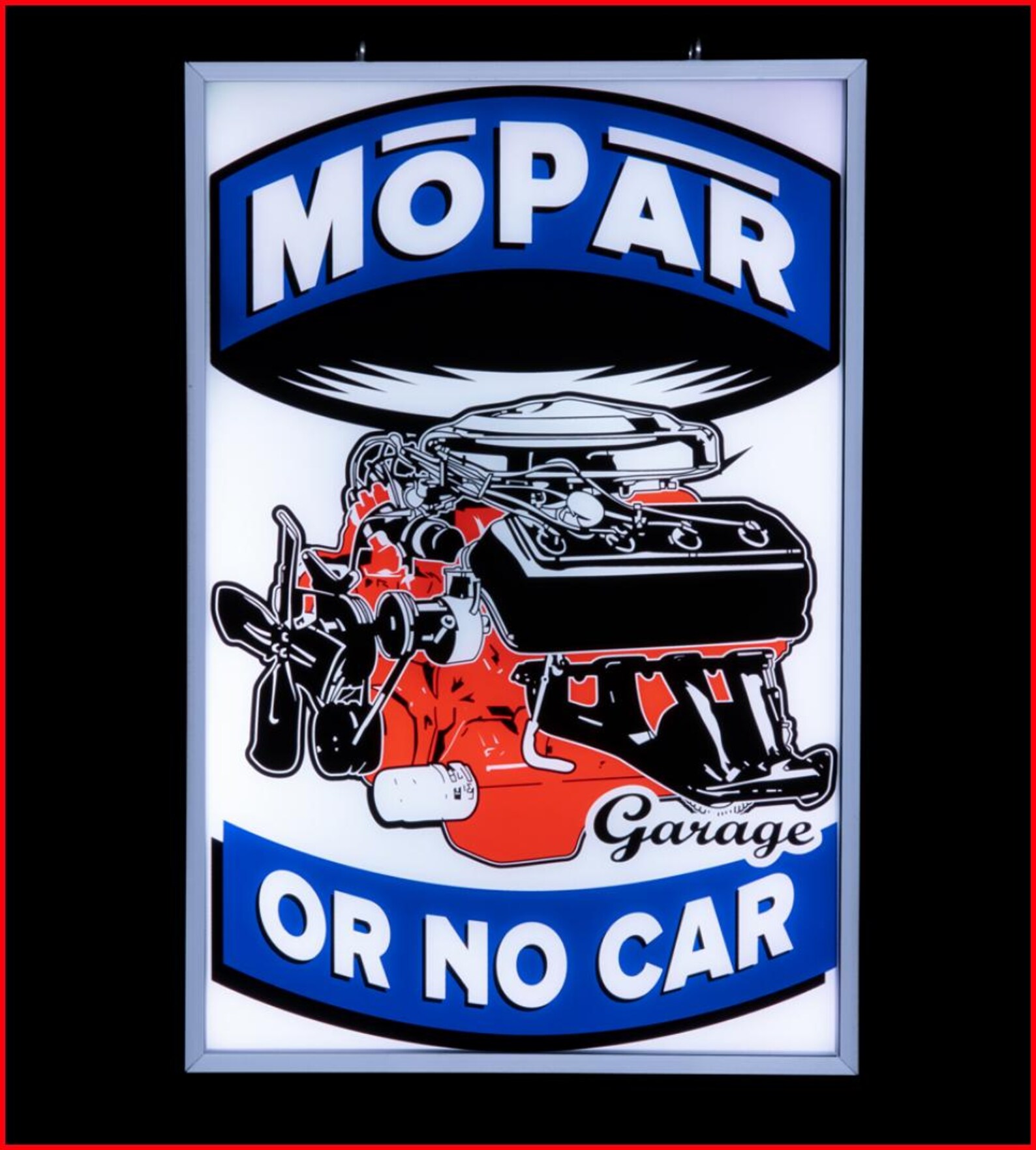 Mopar or No Car Engine 24 Inch Backlit LED Lighted Sign Mopar ...