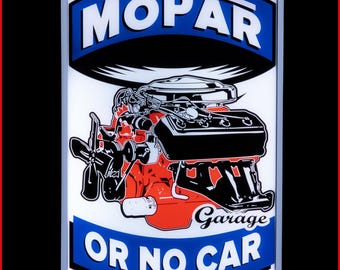 Mopar Parts Vertical 24 Inch Backlit LED Lighted Sign Mopar Performance ...