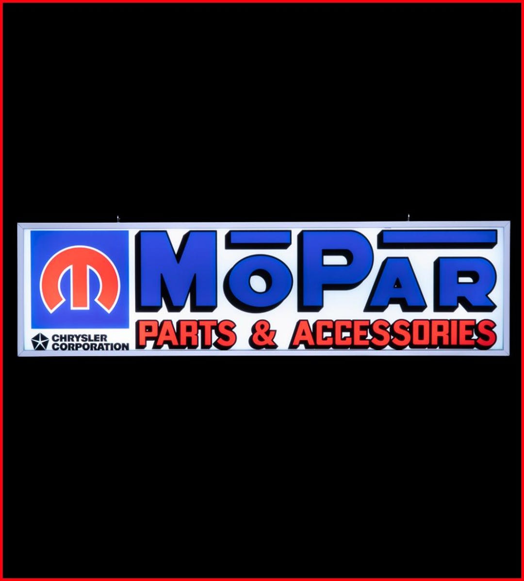 Mopar Parts and Accessories 37 Inch Backlit LED Lighted Sign Mopar ...