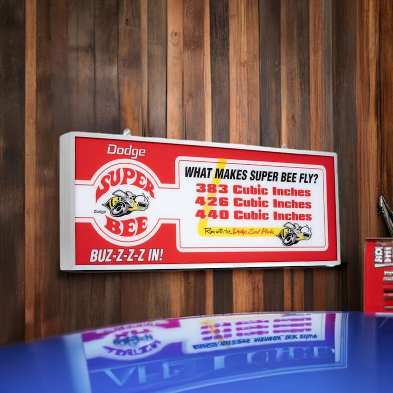 Dodge Super Bee Backlit Sign, Scat Pack Men’s Christmas Gift - Etsy