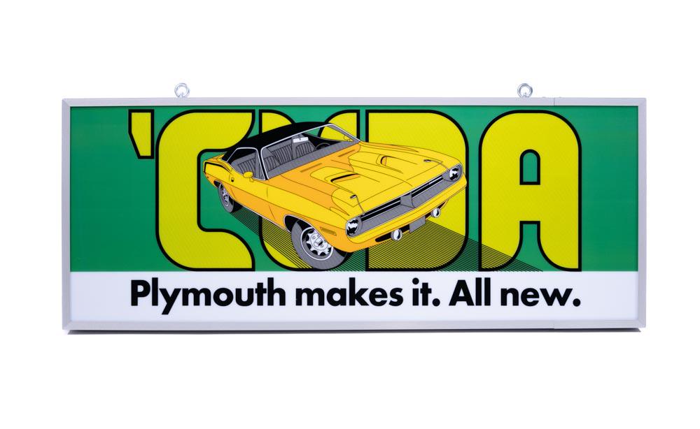 Plymouth Cuda Sign, Officially Licensed Chrysler Plymouth Product ...