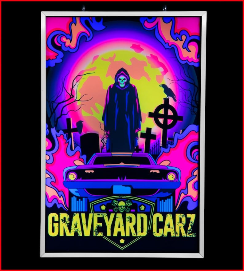 Graveyard Carz 24 Inch Backlit LED Lighted Sign 1GYC02 - Etsy