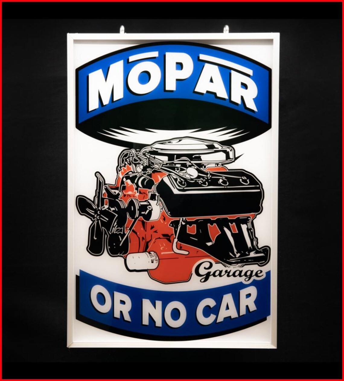 Mopar or No Car Engine 24 Inch Backlit LED Lighted Sign Mopar ...