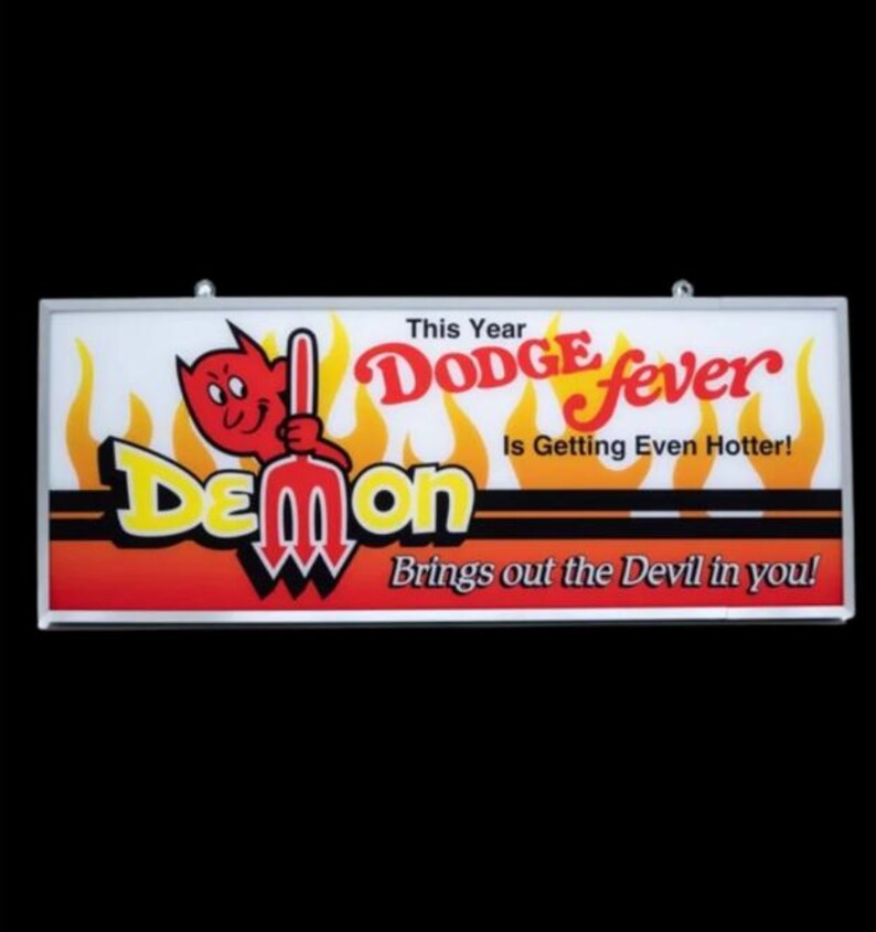 Dodge Demon Sign, Officially Licensed Dodge Product, Dodge Demon Metal ...