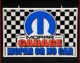 Mopar Parts Vertical 24 Inch Backlit LED Lighted Sign Mopar Performance ...