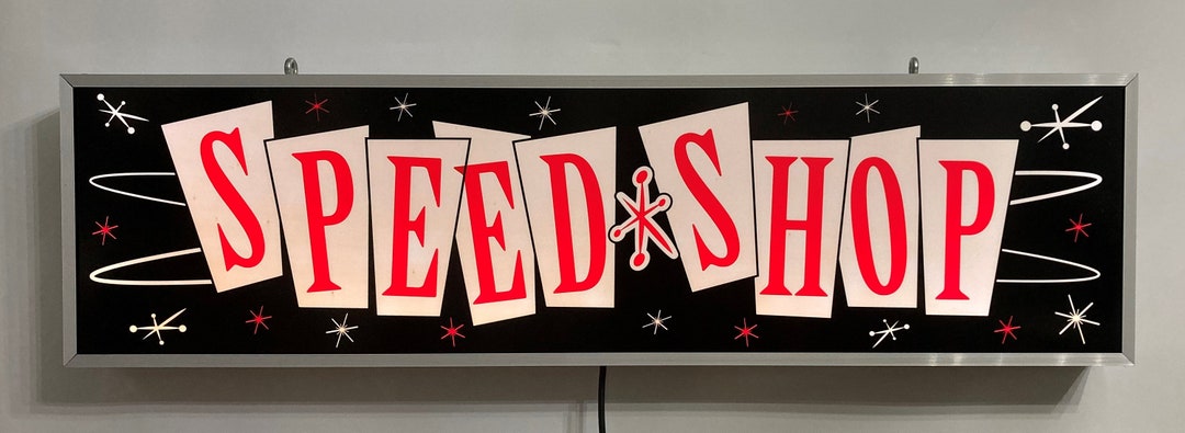 Lighted Garage Sign/neon Car Sign/man Cave Sign/gas & Oil - Etsy