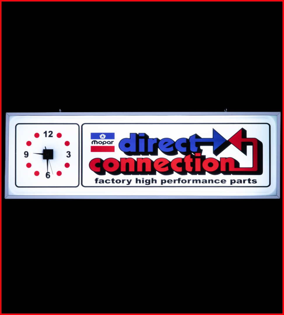 Mopar Direct Connection Clock 37 Inch Backlit LED Lighted Sign 4mpdc01 ...