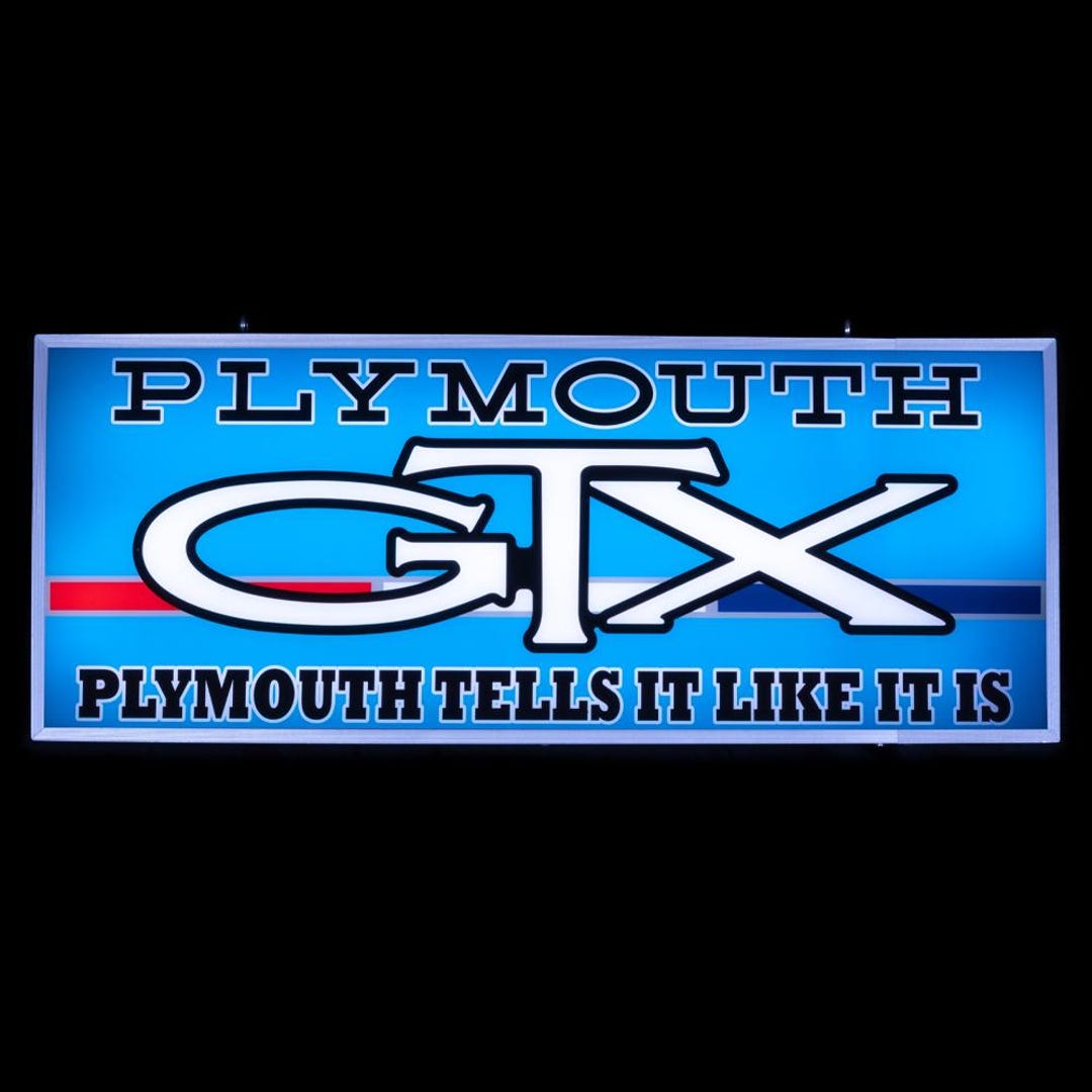 Plymouth GTX Sign, Officially Licensed Chrysler Plymouth Product ...