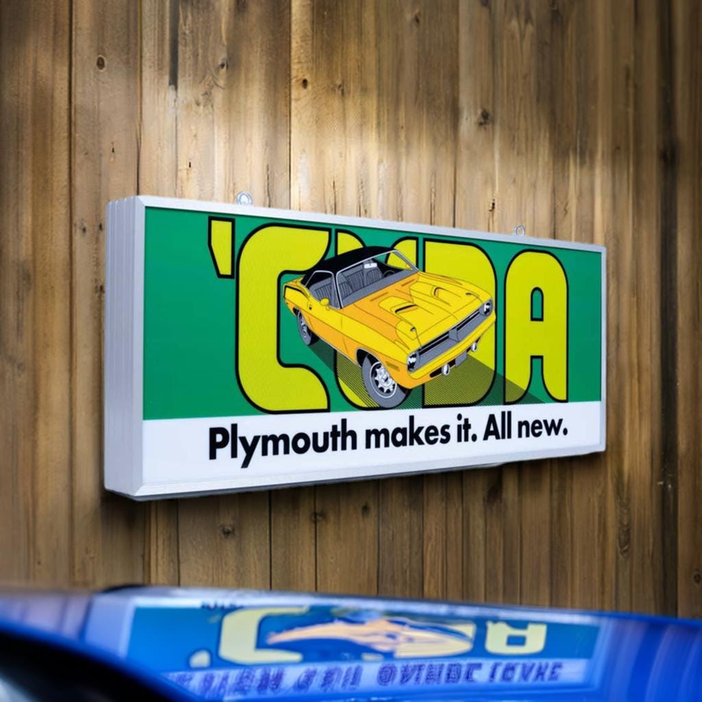 Plymouth Cuda Sign, Officially Licensed Chrysler Plymouth Product ...