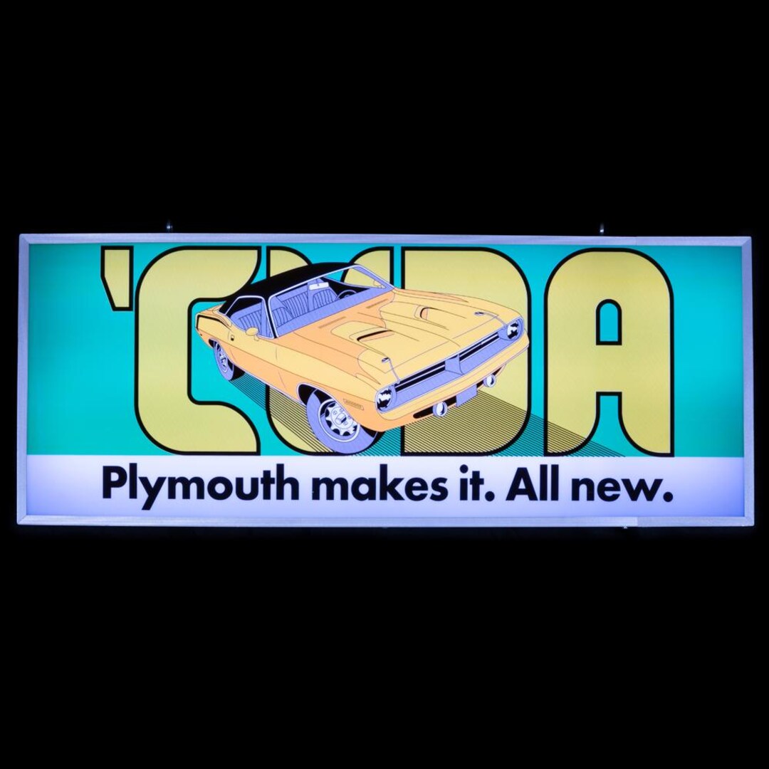 Plymouth Cuda Sign, Officially Licensed Chrysler Plymouth Product ...