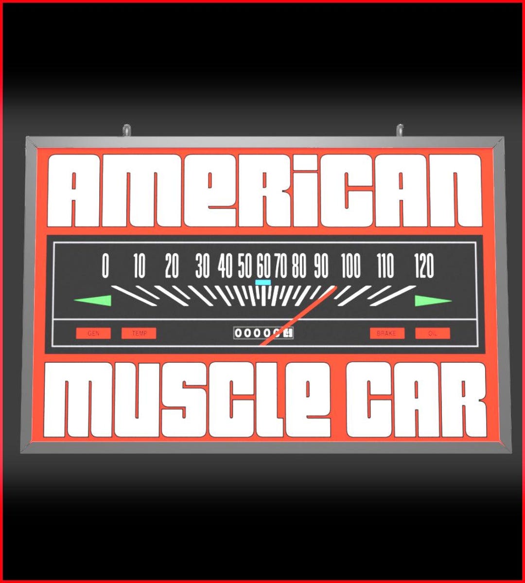 American Muscle Car (24 Inch) - Etsy