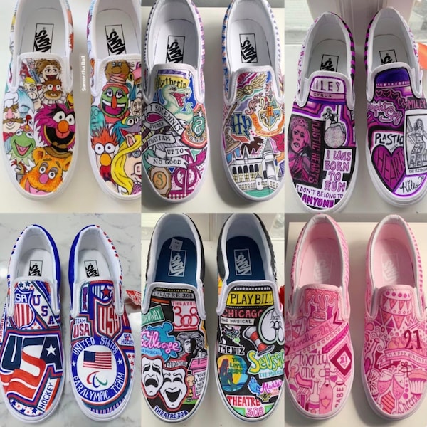 Custom Painted Vans - Etsy