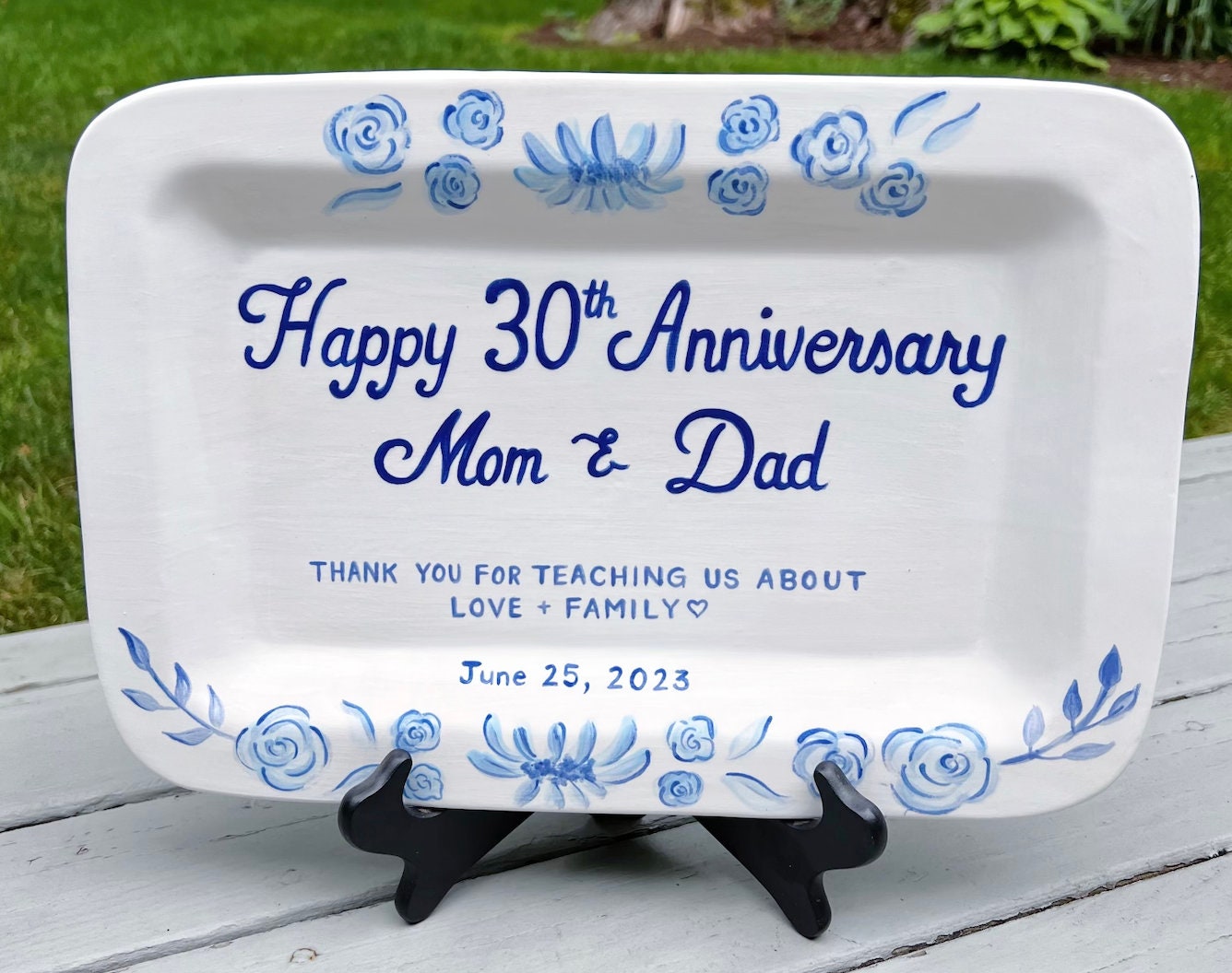Custom Painted House Platter - Etsy