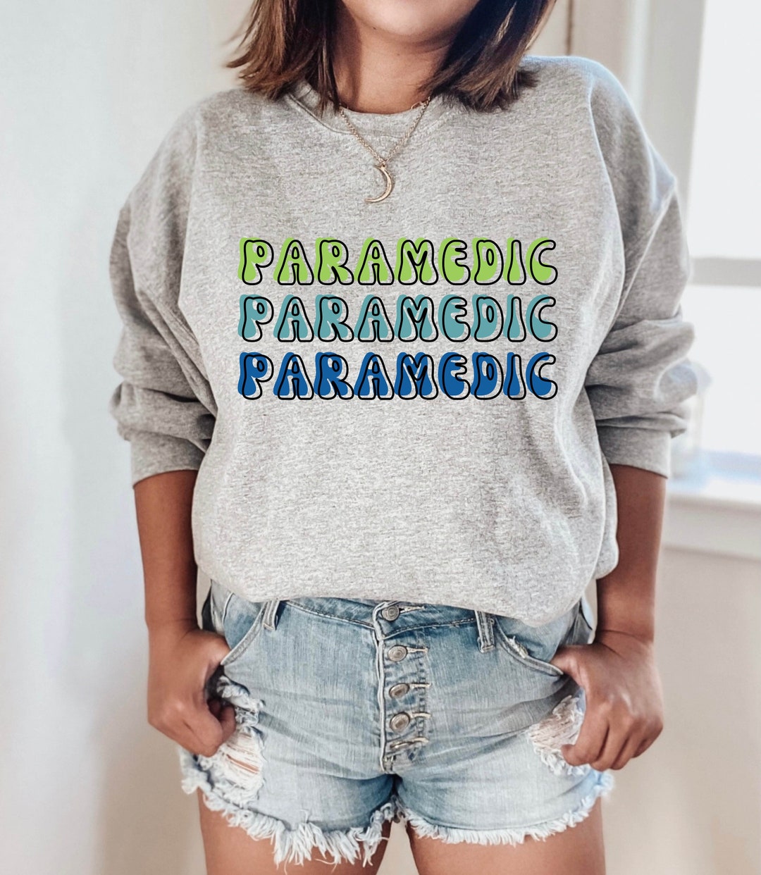 Paramedic Sweatshirt, EMT Shirt, First Responder, EMS Crewneck ...