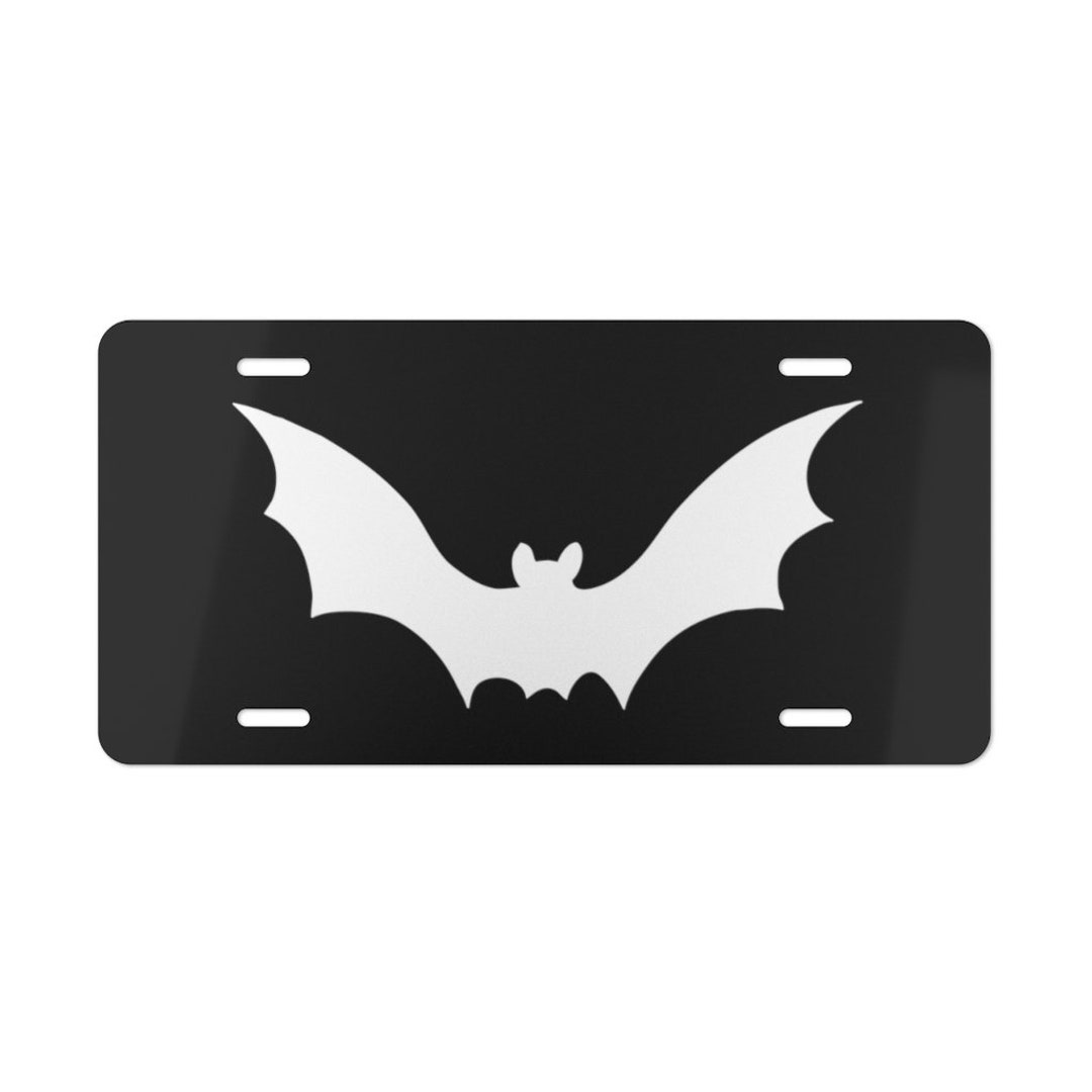 Bat License Plate, Halloween Car Accessories, Spooky Car Accessories ...