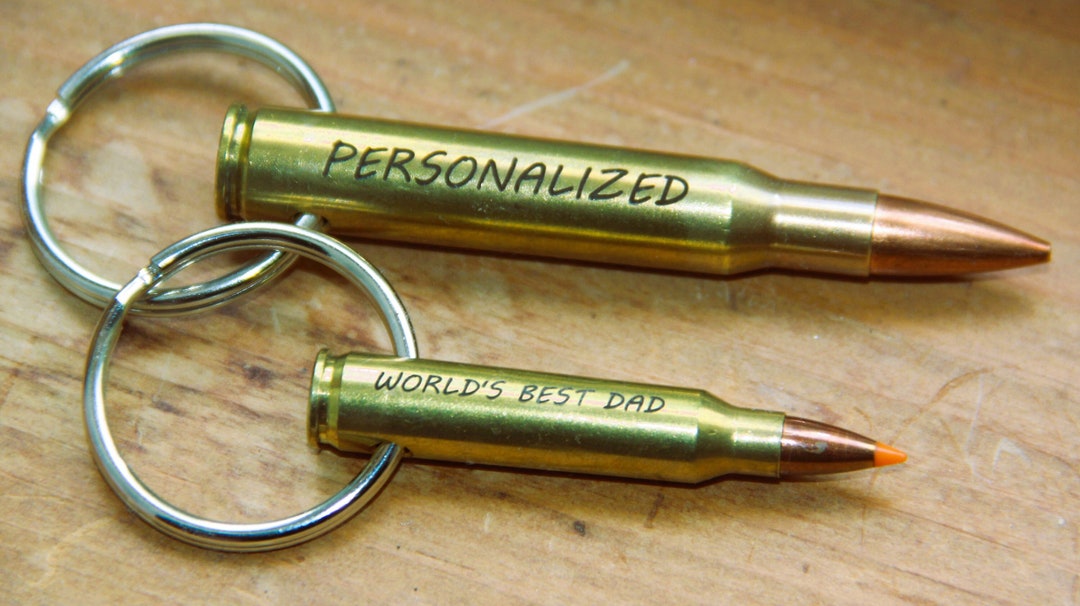 Engraved Rifle Bullet Keychain | Engraved Bullet Keychain | Ammo ...