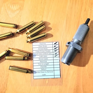 Reloading Case Prep Laminated Checklist: Reloading Tracker - Etsy