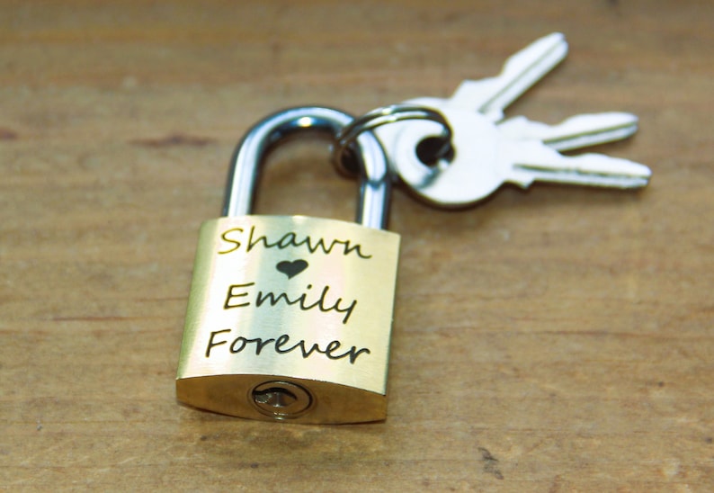 Personalized Padlock Lover's Lock Wedding Anniversary - Etsy
