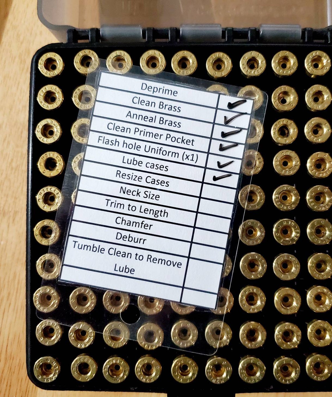 Reloading Case Prep Laminated Checklist: Reloading Tracker - Etsy