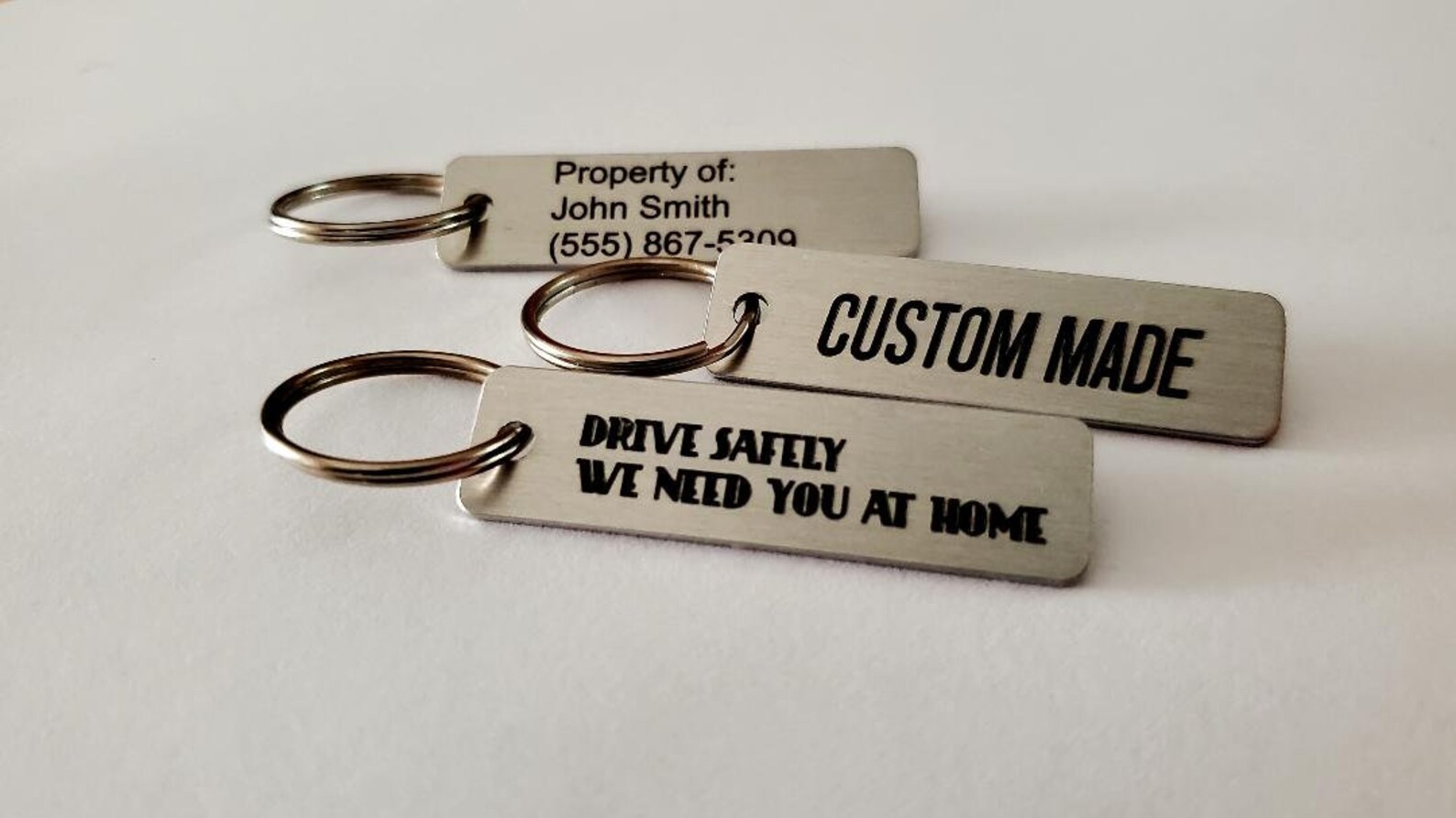 Personalized Laser Engraved Aluminum Key Tags Gift for Him - Etsy