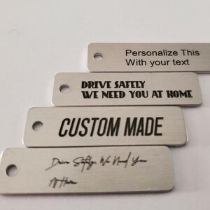 Personalized Laser Engraved Aluminum Key Tags | Gift for Him | Gift for ...