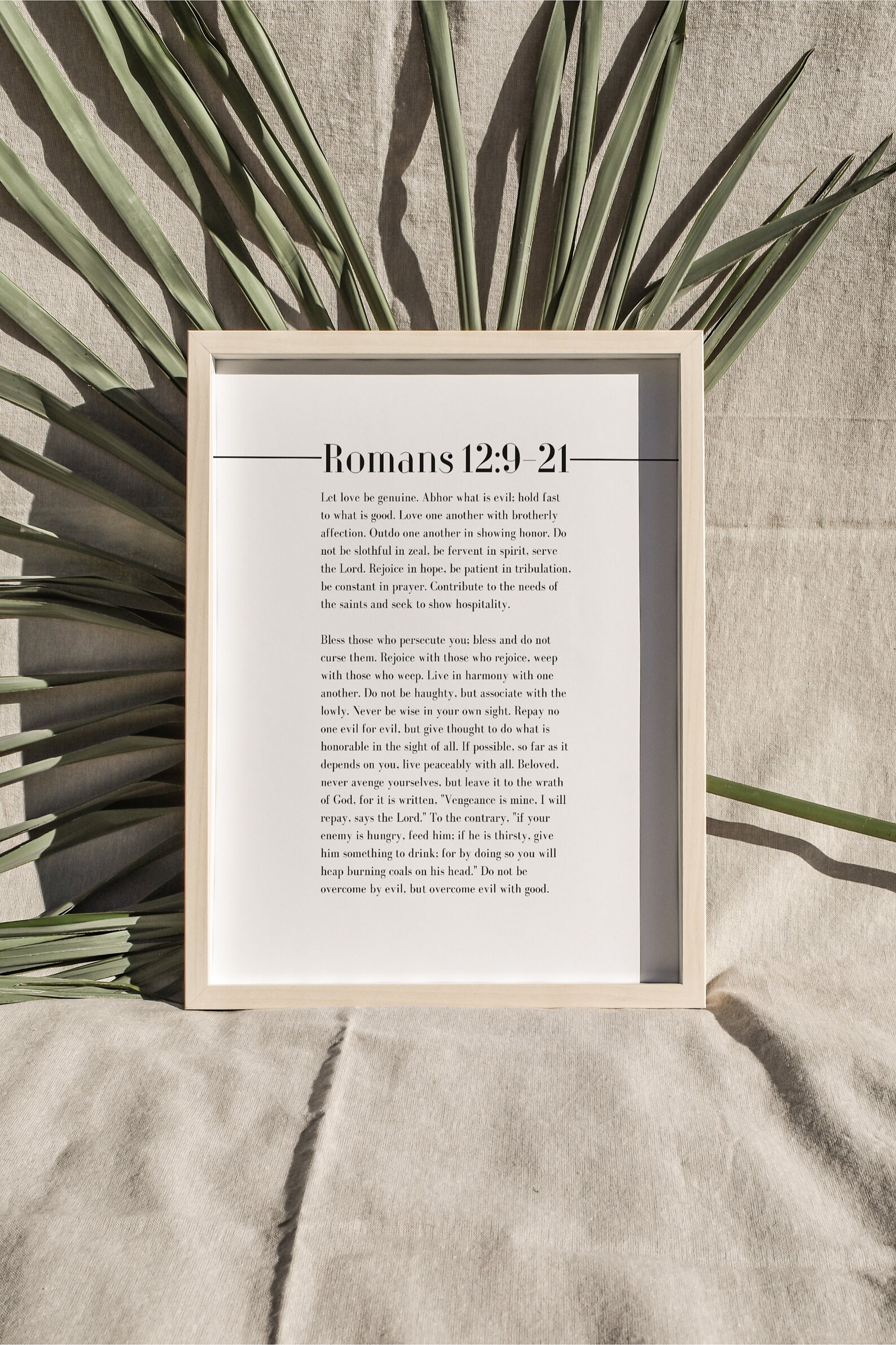 Romans 12:9-21 Christian Wall Art Bible Verse Wall Art - Etsy