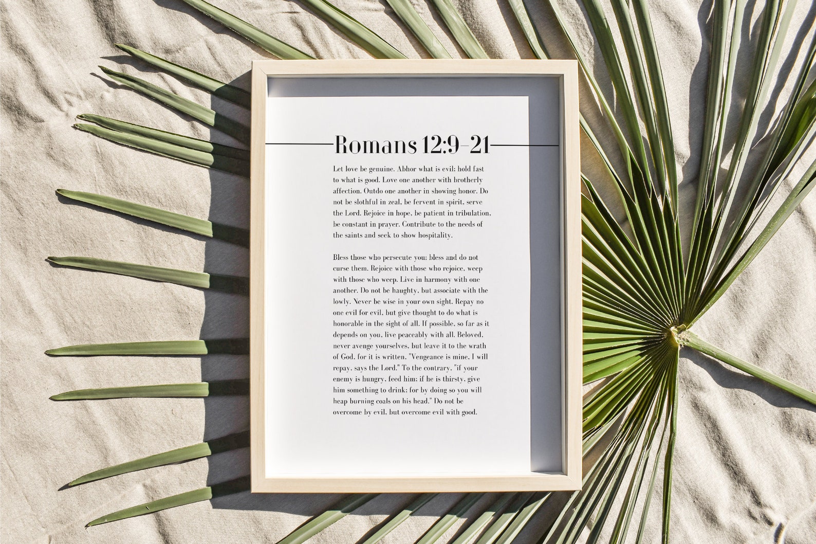 Romans 12:9-21 Christian Wall Art Bible Verse Wall Art - Etsy
